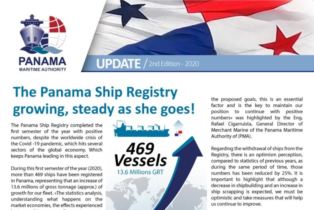 UPDATE 2020: The Panama Ship Registry growing, steady as she goes!